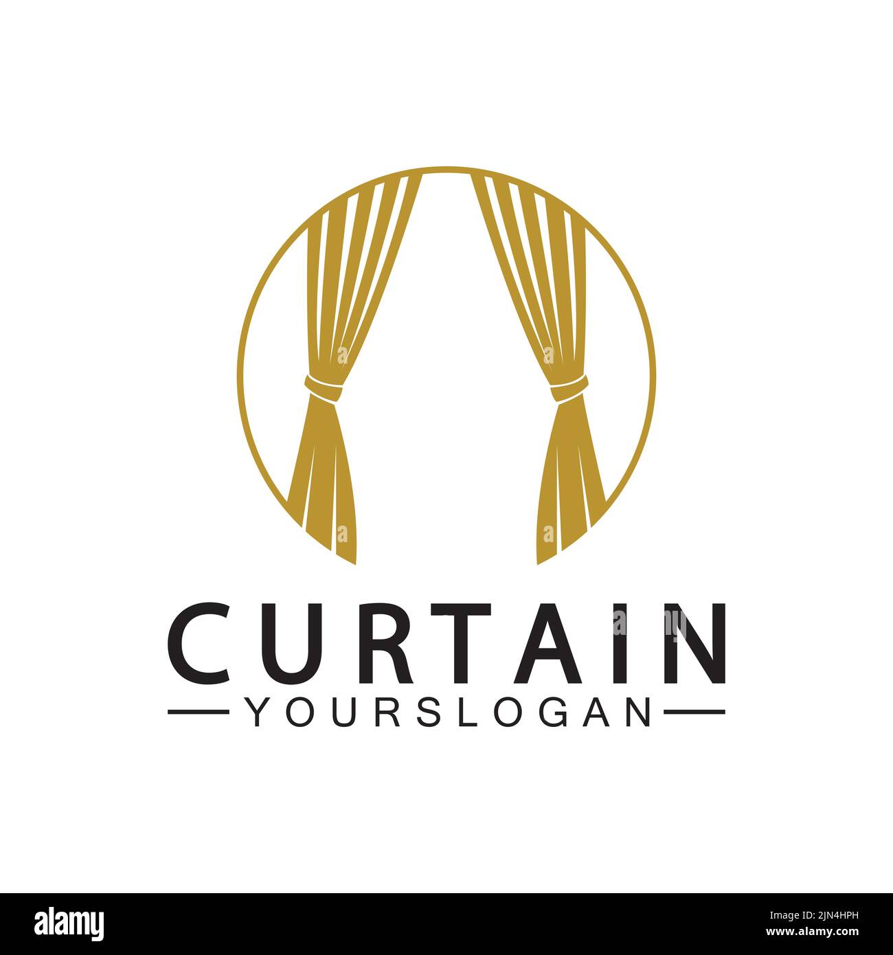 Curtain logo vector illustration design template Stock Vector Image ...