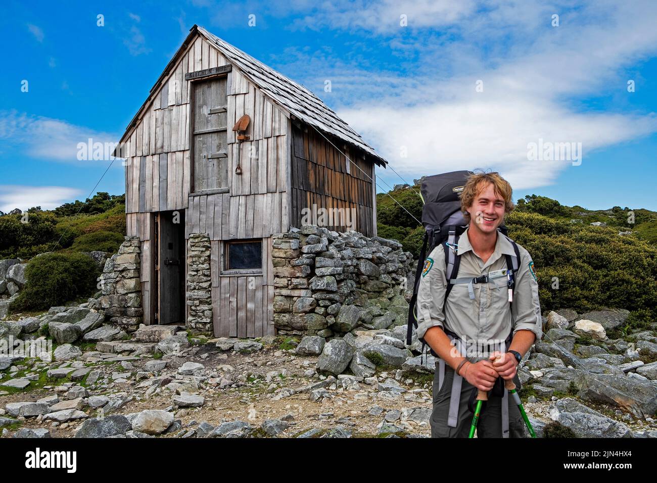 Australia tasmania overland track hut hi-res stock photography and ...