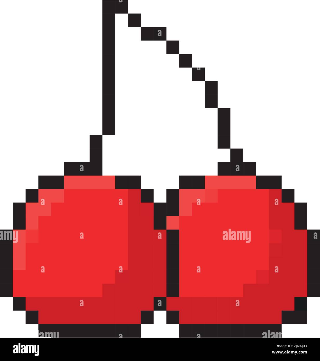 Pixel art cherry Cut Out Stock Images & Pictures - Alamy