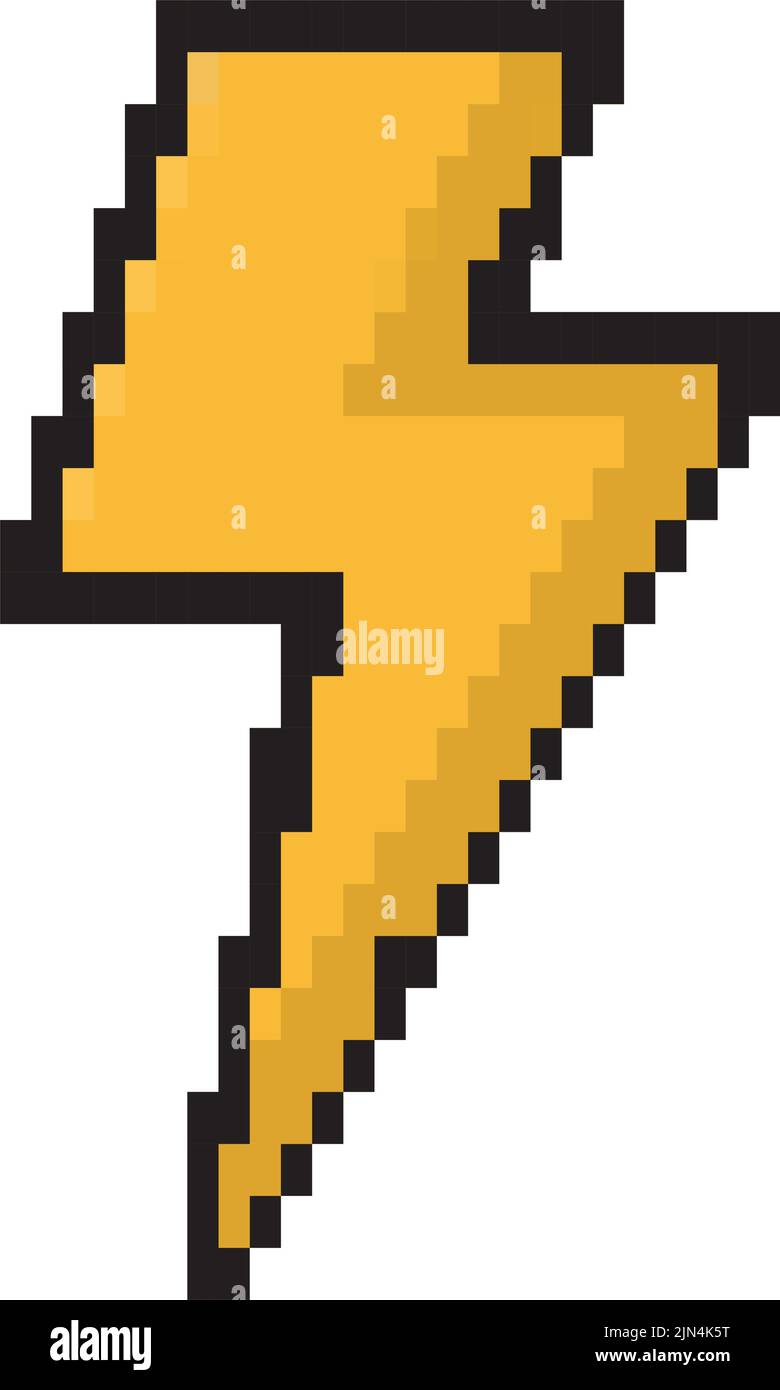 pixelated thunder design Stock Vector Image & Art - Alamy