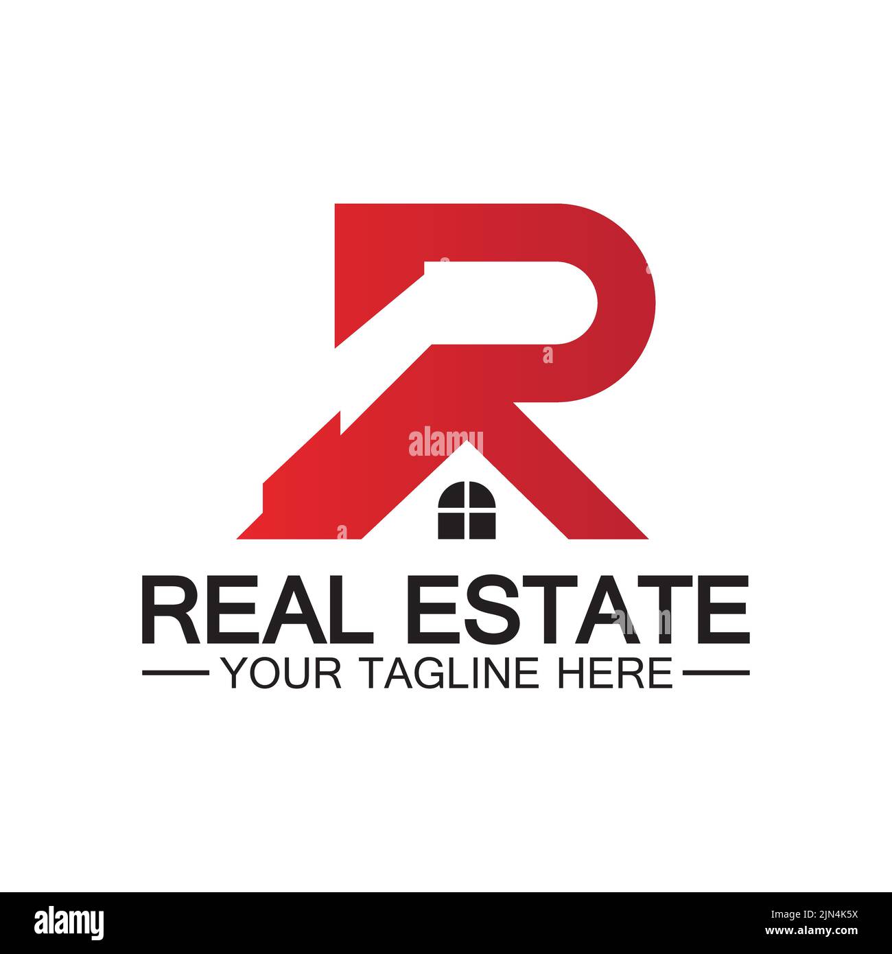Initial letter R real estate and house logo design vector illustration ...