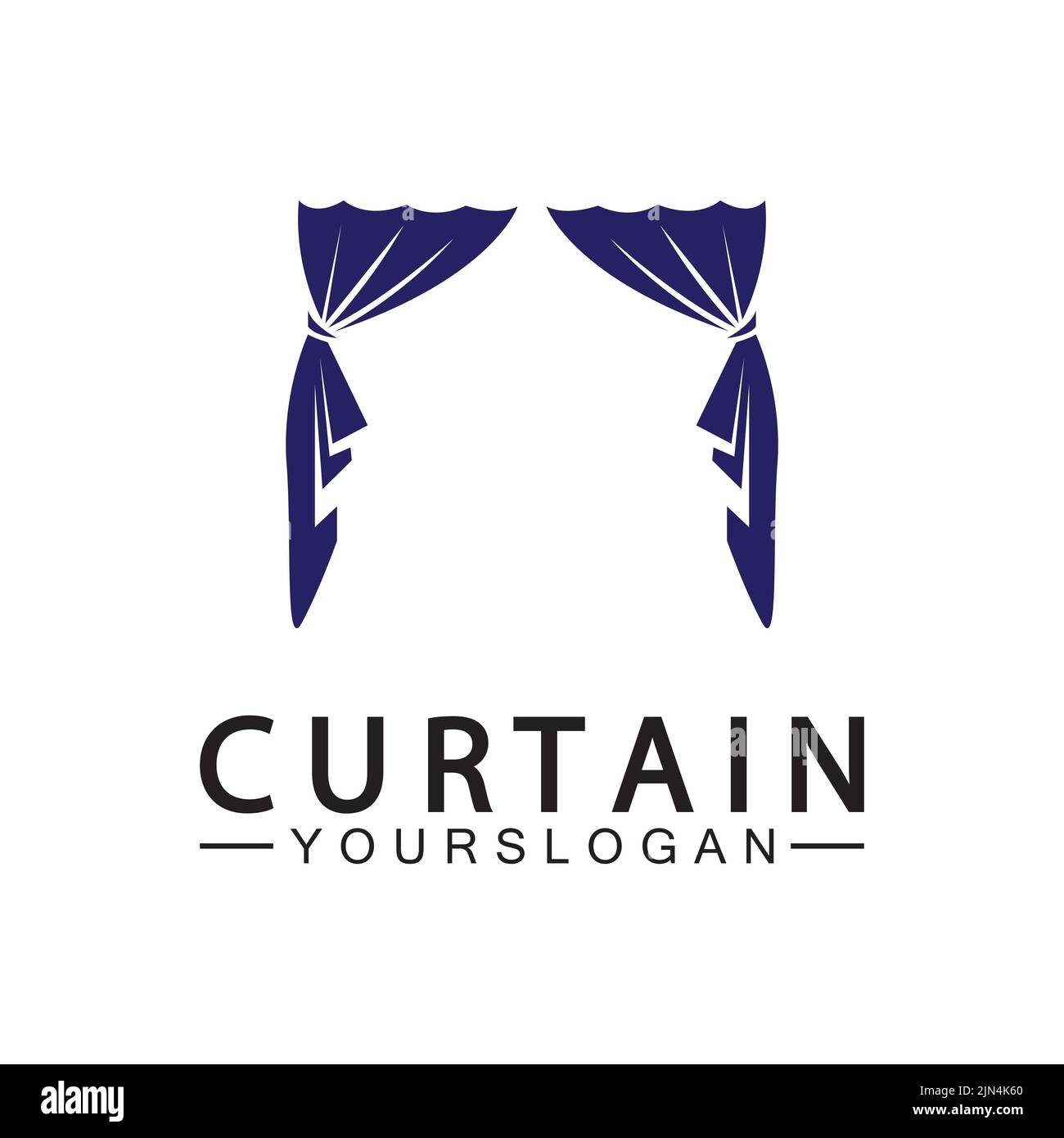 Curtain logo vector illustration design template Stock Vector Image ...