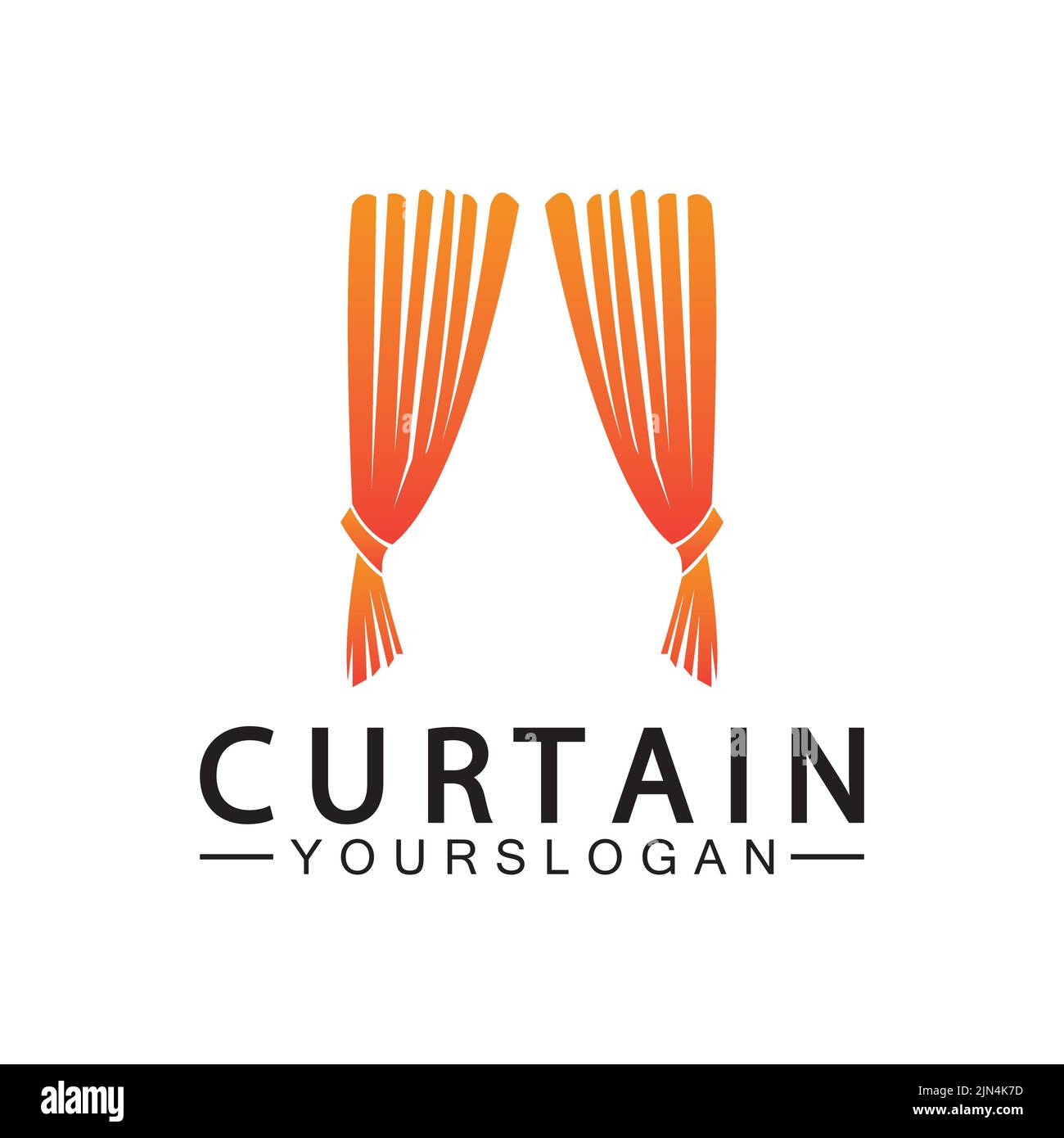 Curtain logo vector illustration design template Stock Vector Image ...