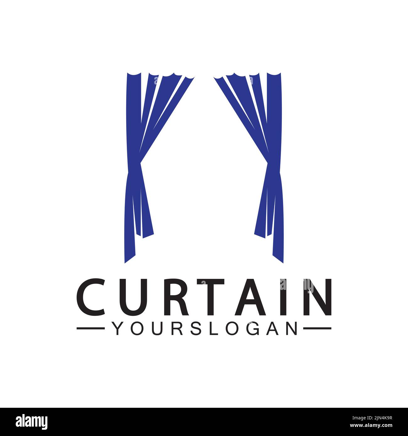 Curtain logo vector illustration design template Stock Vector Image ...