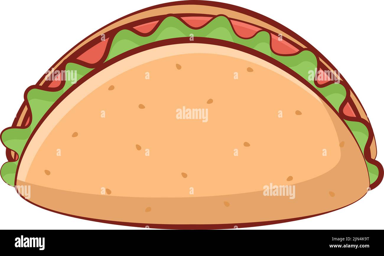 mexican taco illustration Stock Vector Image & Art - Alamy