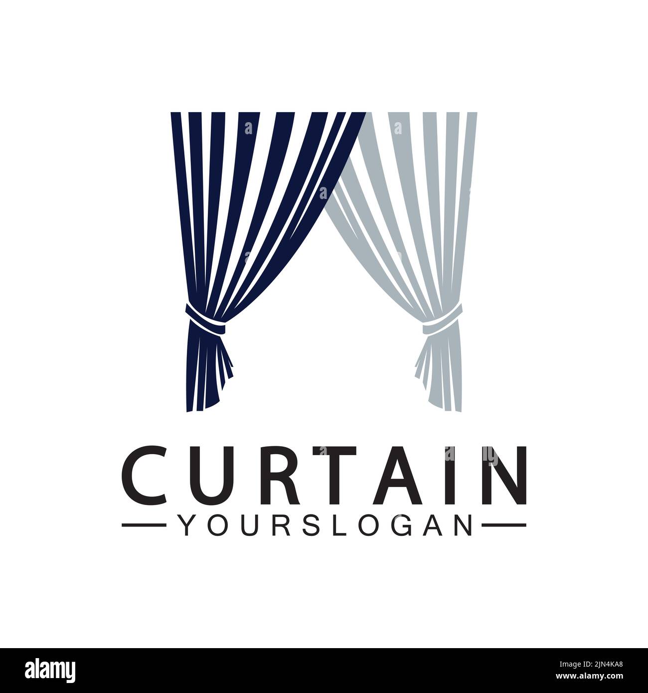 Curtain logo vector illustration design template Stock Vector Image ...