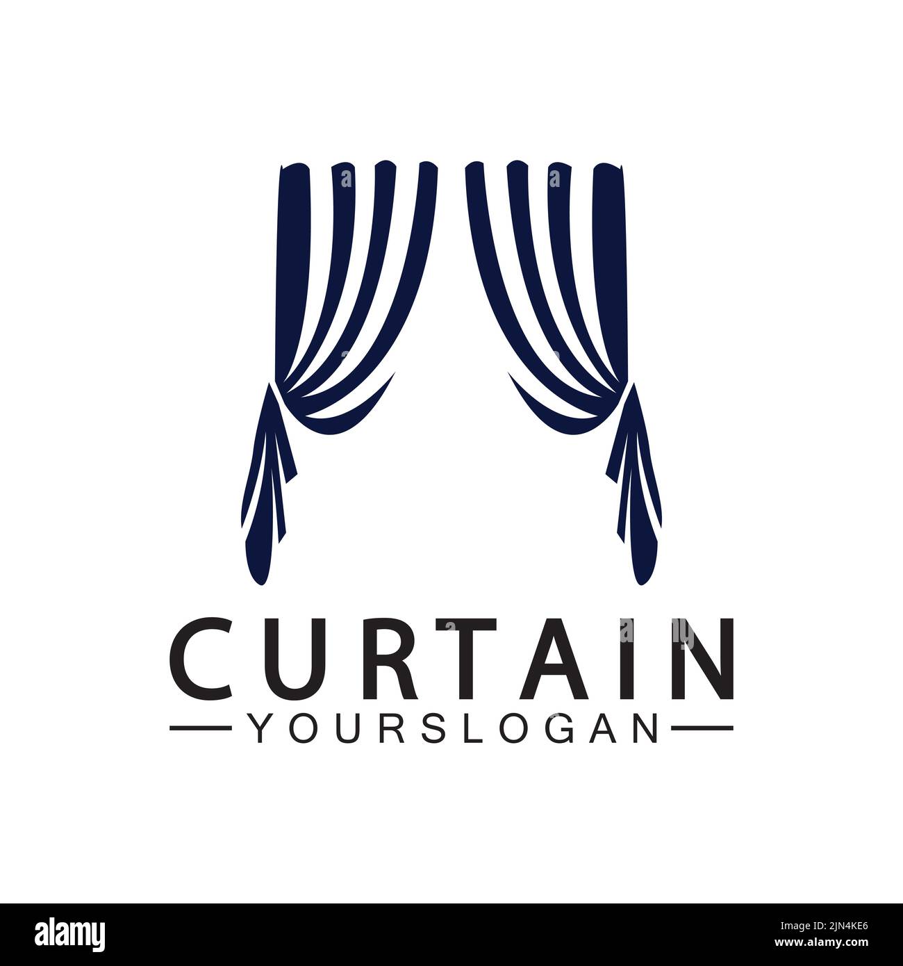 Curtain logo vector illustration design template Stock Vector Image ...