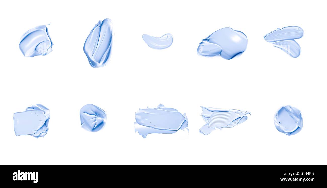 Pastel blue beauty swatches, skincare and makeup cosmetic product ...