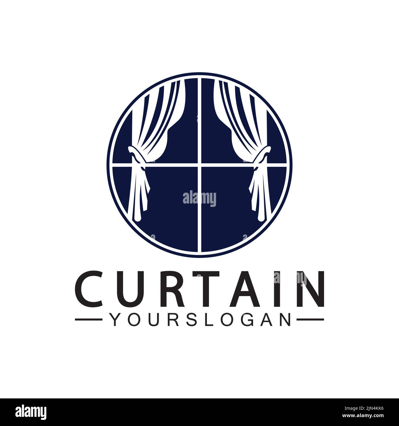 Curtain logo vector illustration design template Stock Vector Image ...