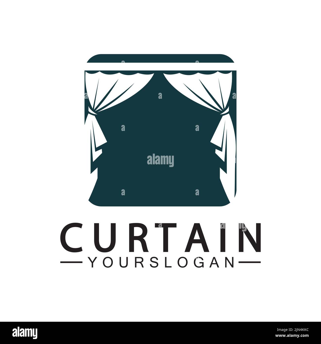 Curtain logo vector illustration design template Stock Vector Image ...