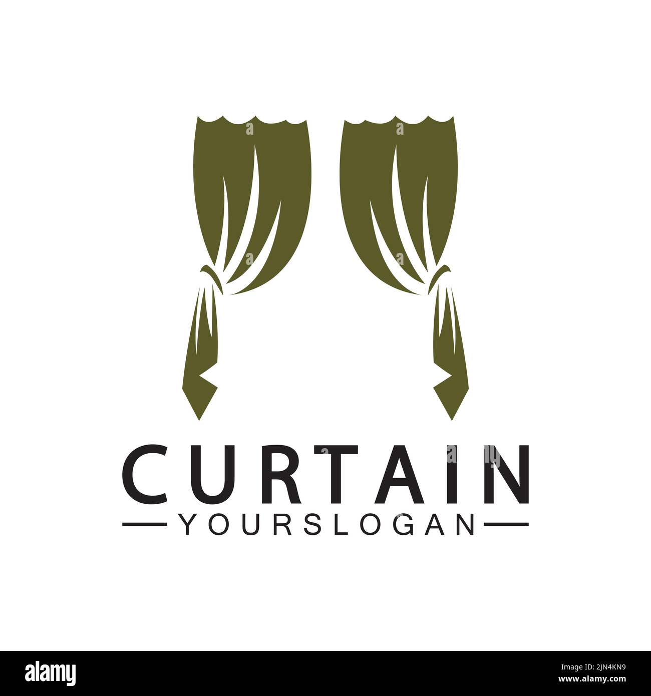 Curtain logo vector illustration design template Stock Vector Image ...