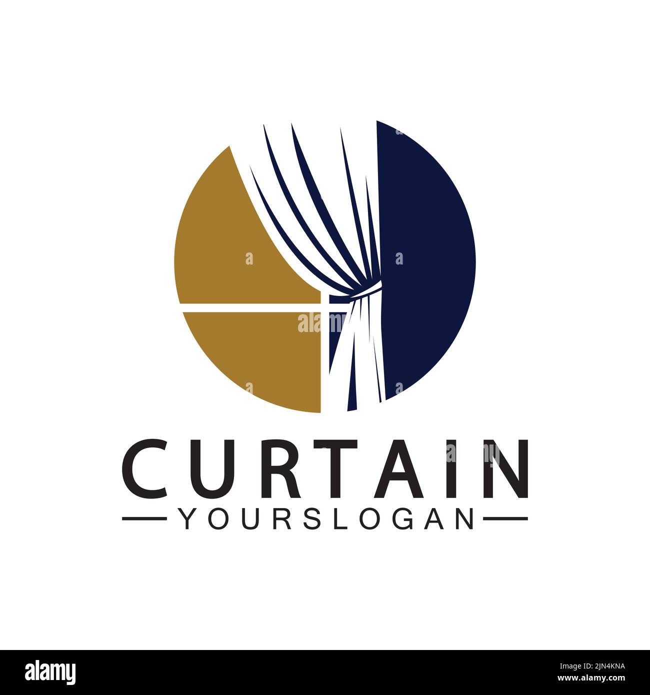 Curtain logo vector illustration design template Stock Vector Image ...