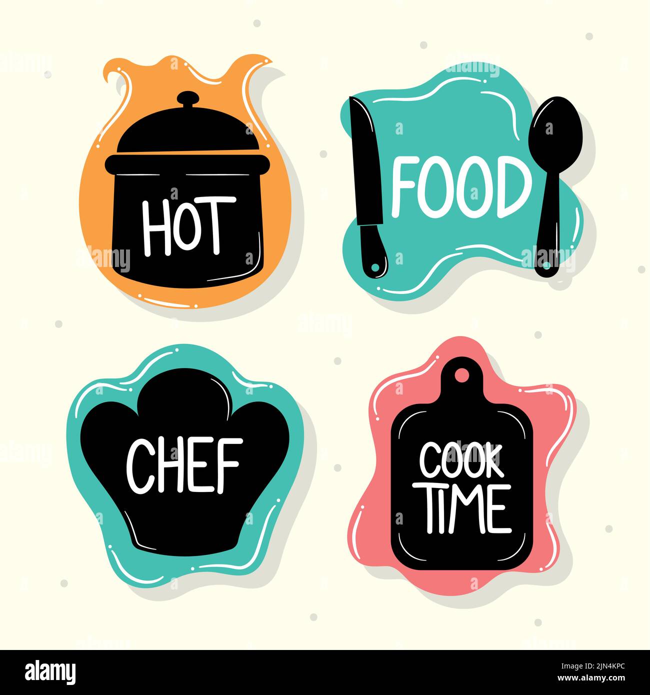 restaurant items and letterings Stock Vector Image & Art - Alamy