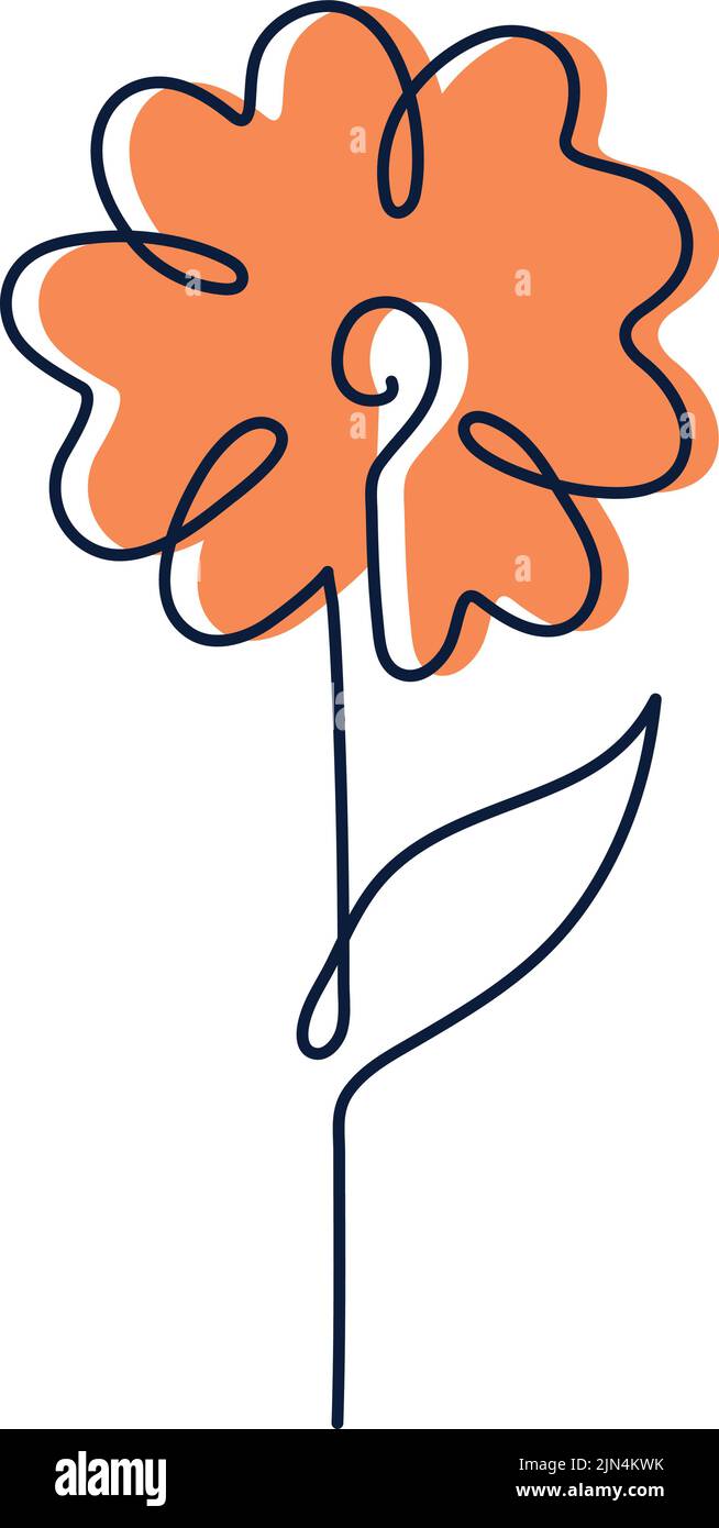 Orange colored plants Stock Vector Images - Alamy