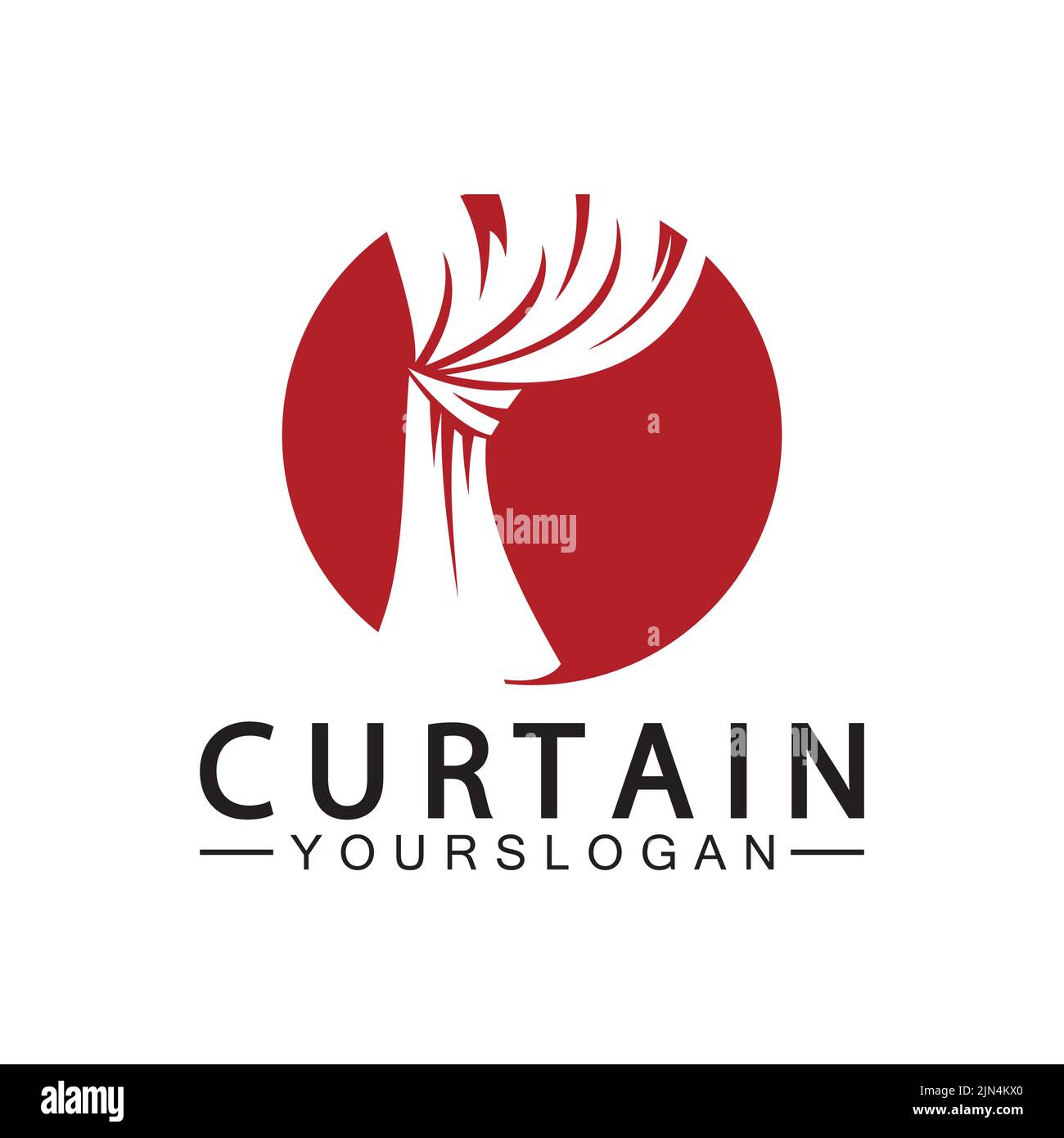 Curtain logo vector illustration design template Stock Vector Image ...