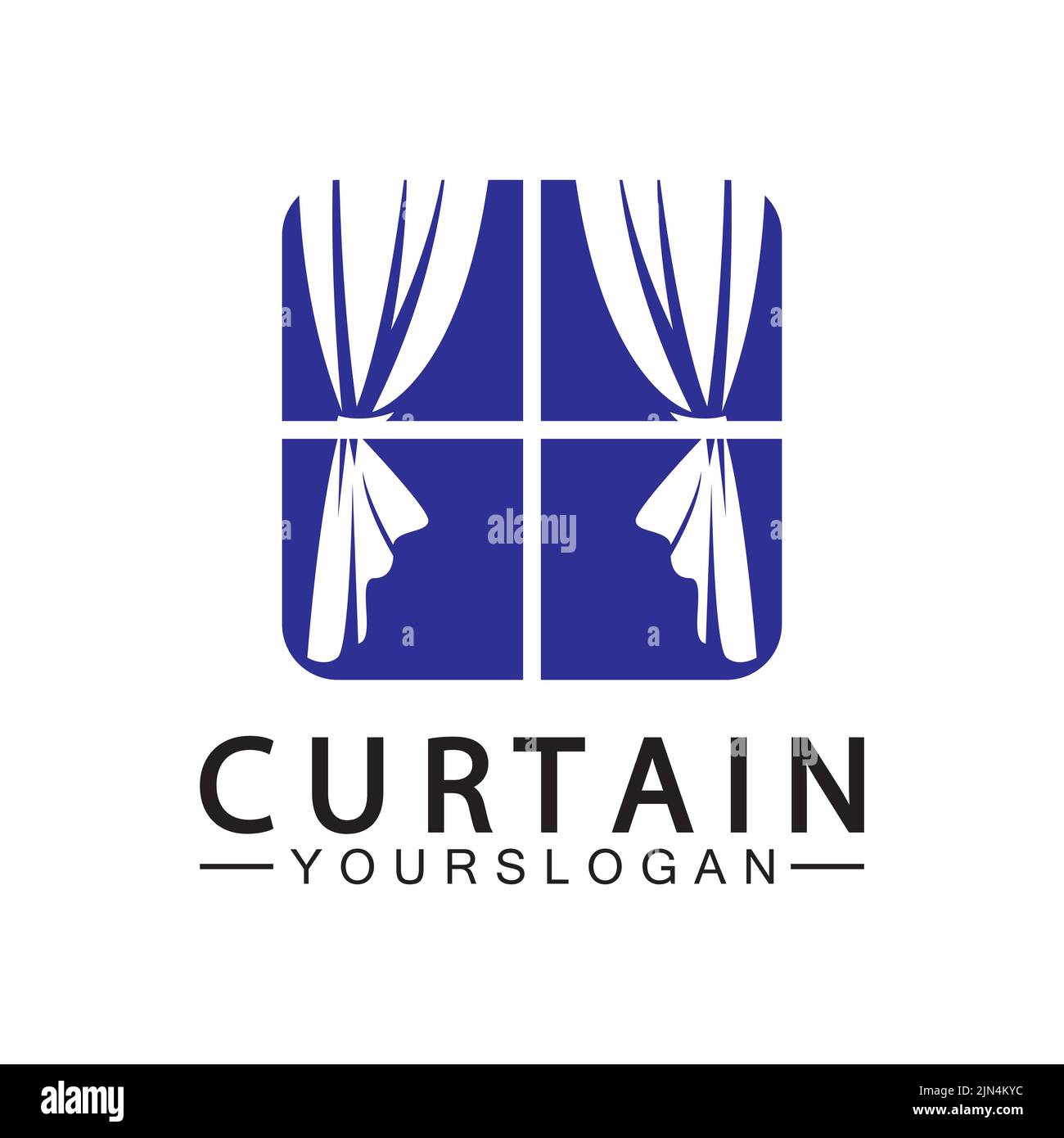 Curtain logo vector illustration design template Stock Vector Image ...