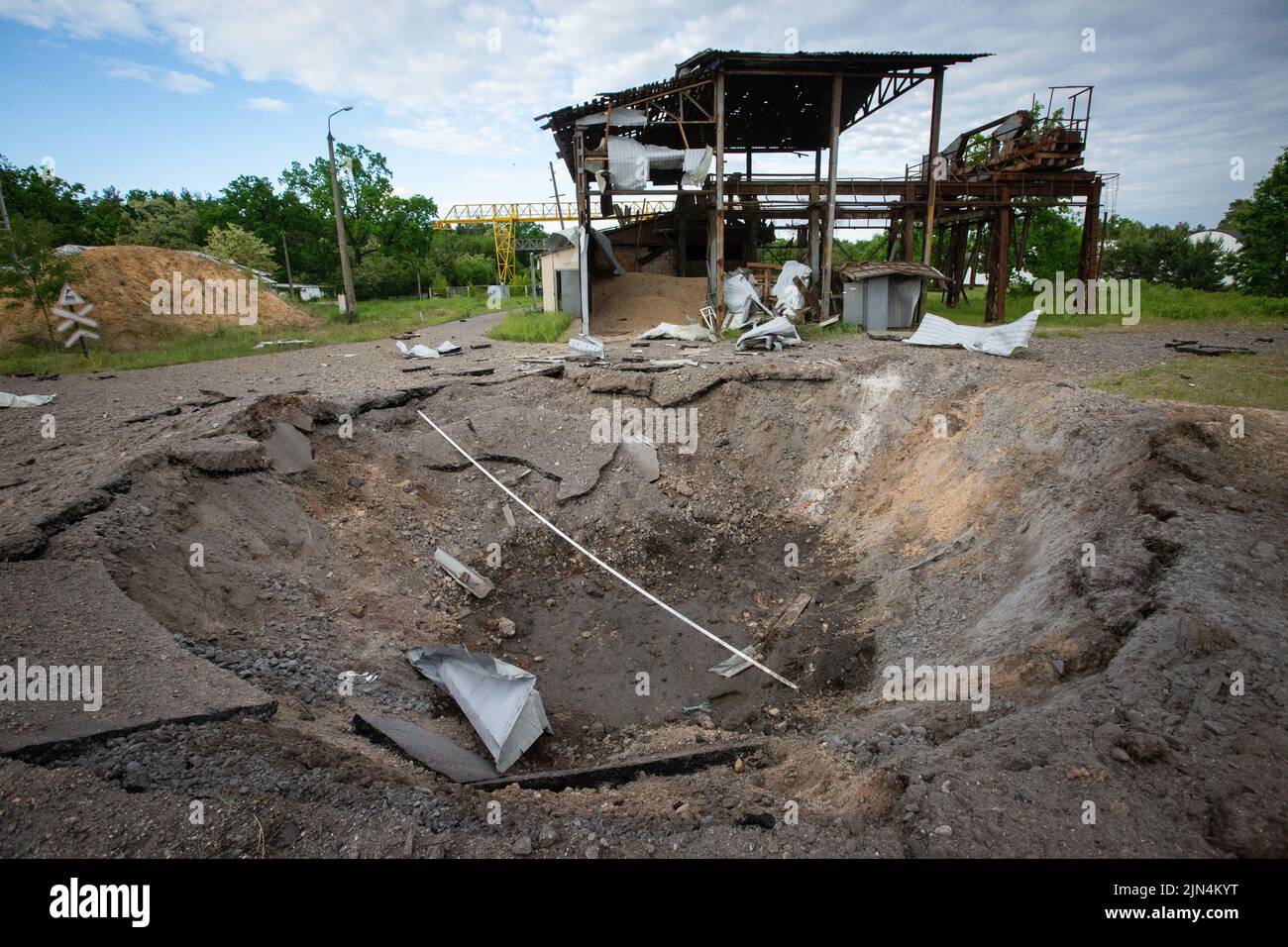 Kyiv, Ukraine. 5th June, 2022. A view of a facility of the Darnytsia ...