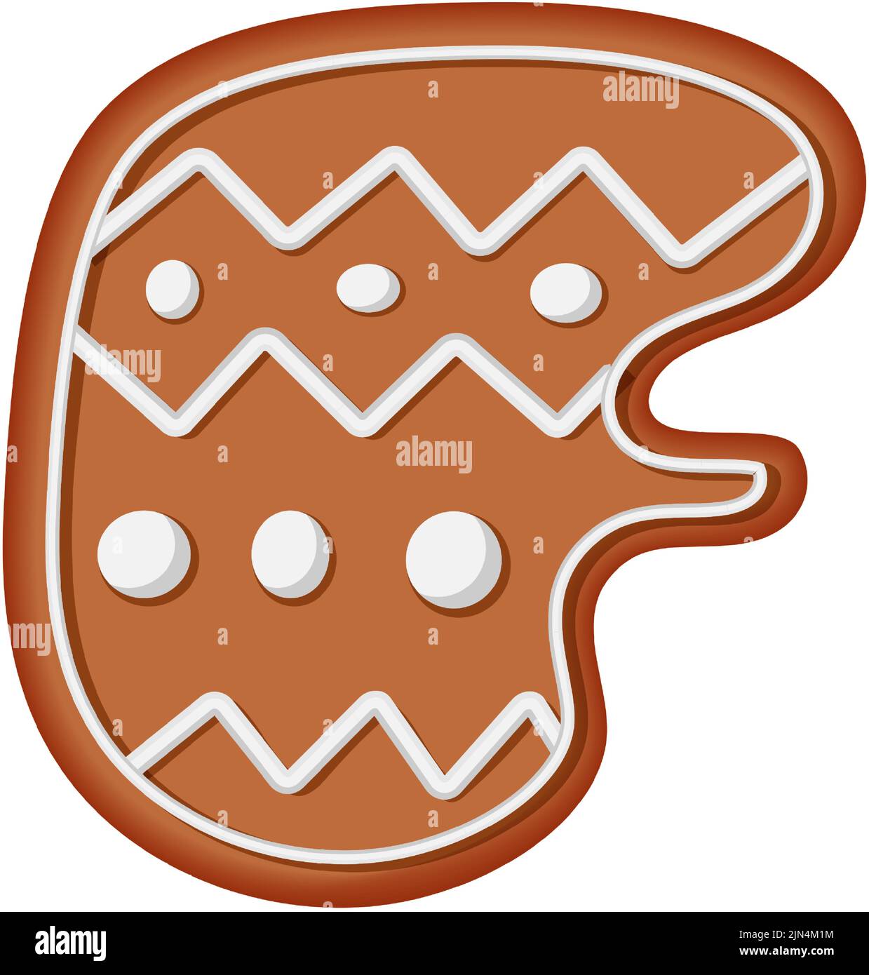 Gingerbread alphabet. Creative gingerbread typography design. Biscuit ...