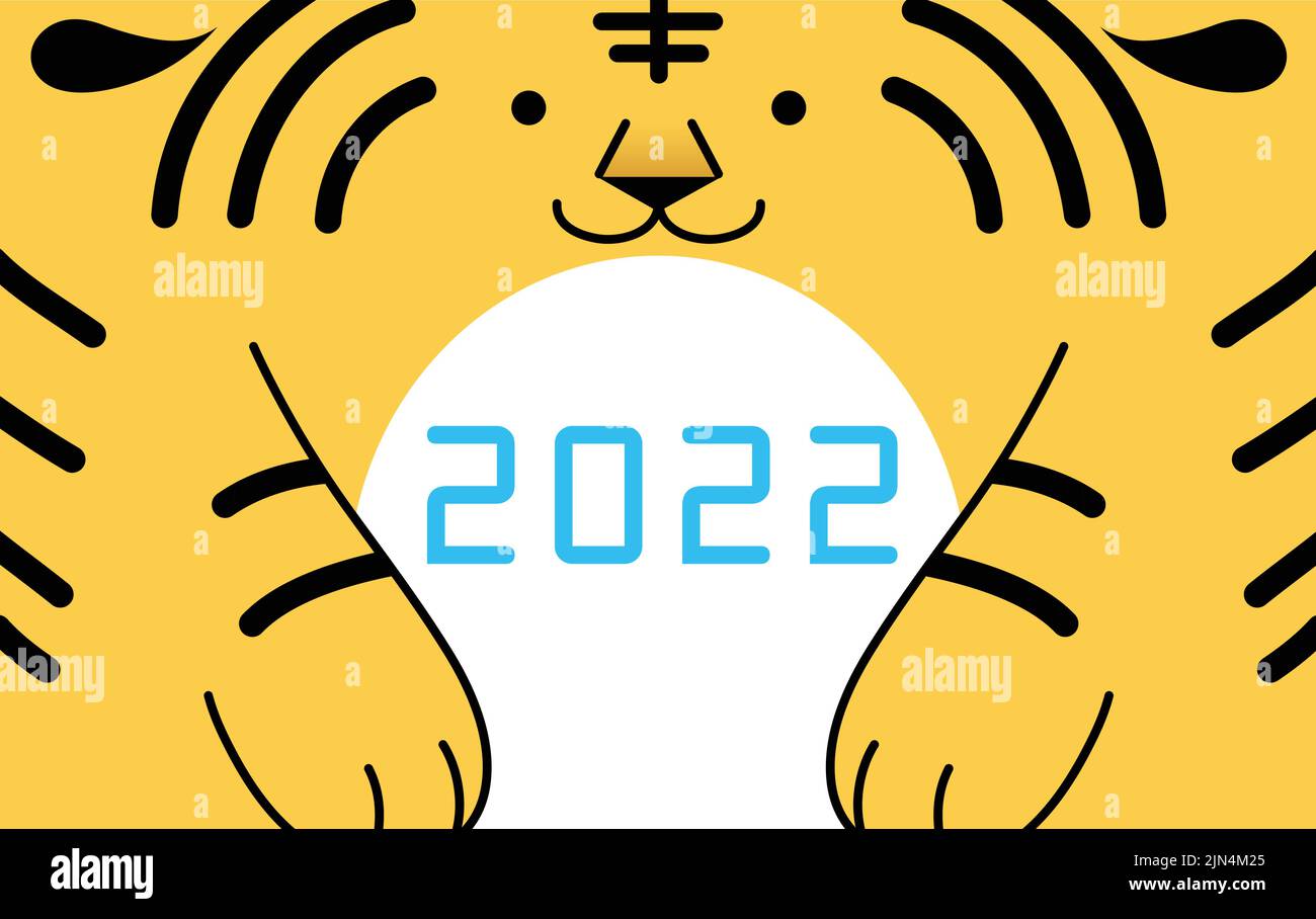 Happy Chinese New Year 2022 or Lunar New year. Year of the Tiger ...