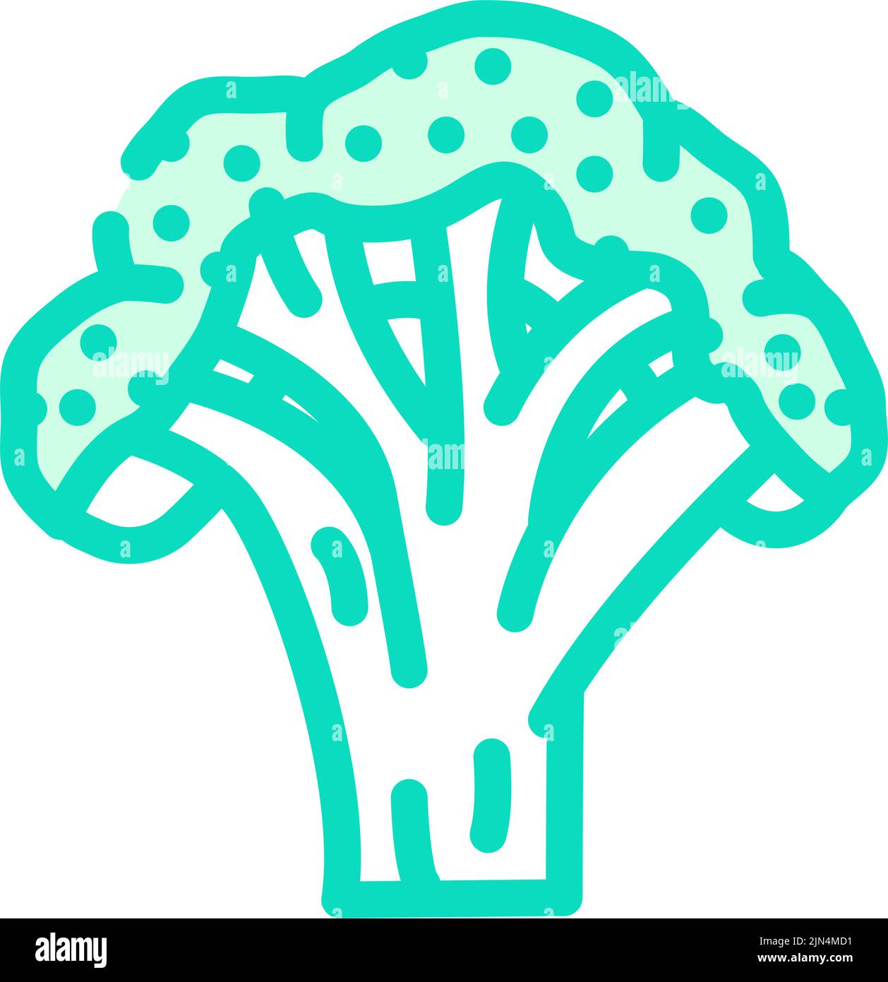 broccoli cut color icon vector illustration Stock Vector Image & Art ...