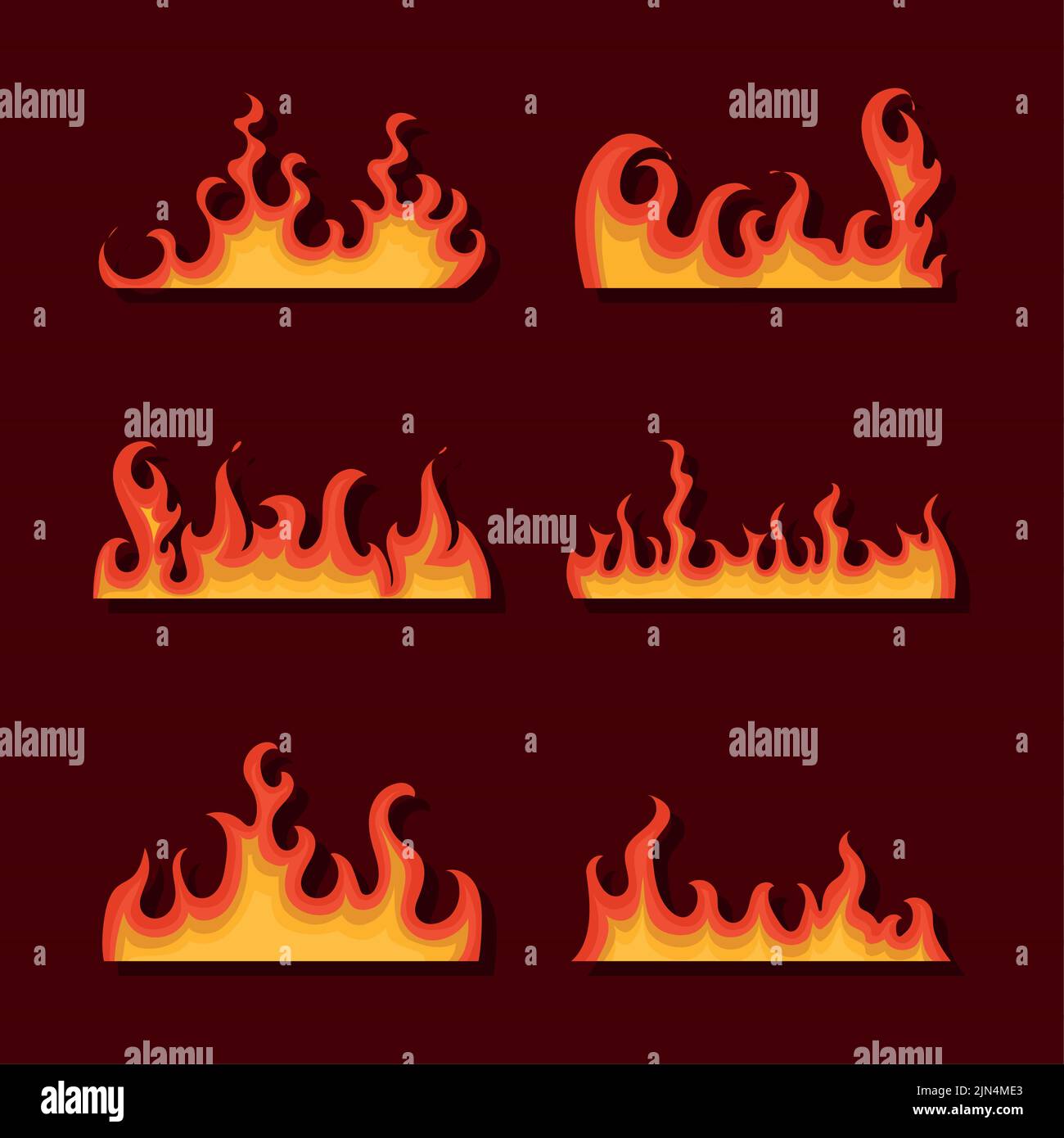 colored flames set Stock Vector Image & Art - Alamy
