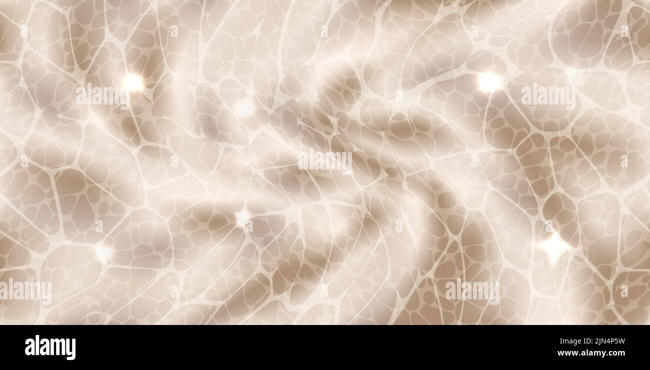 Beige water surface top view seamless texture with sunlight glare ...