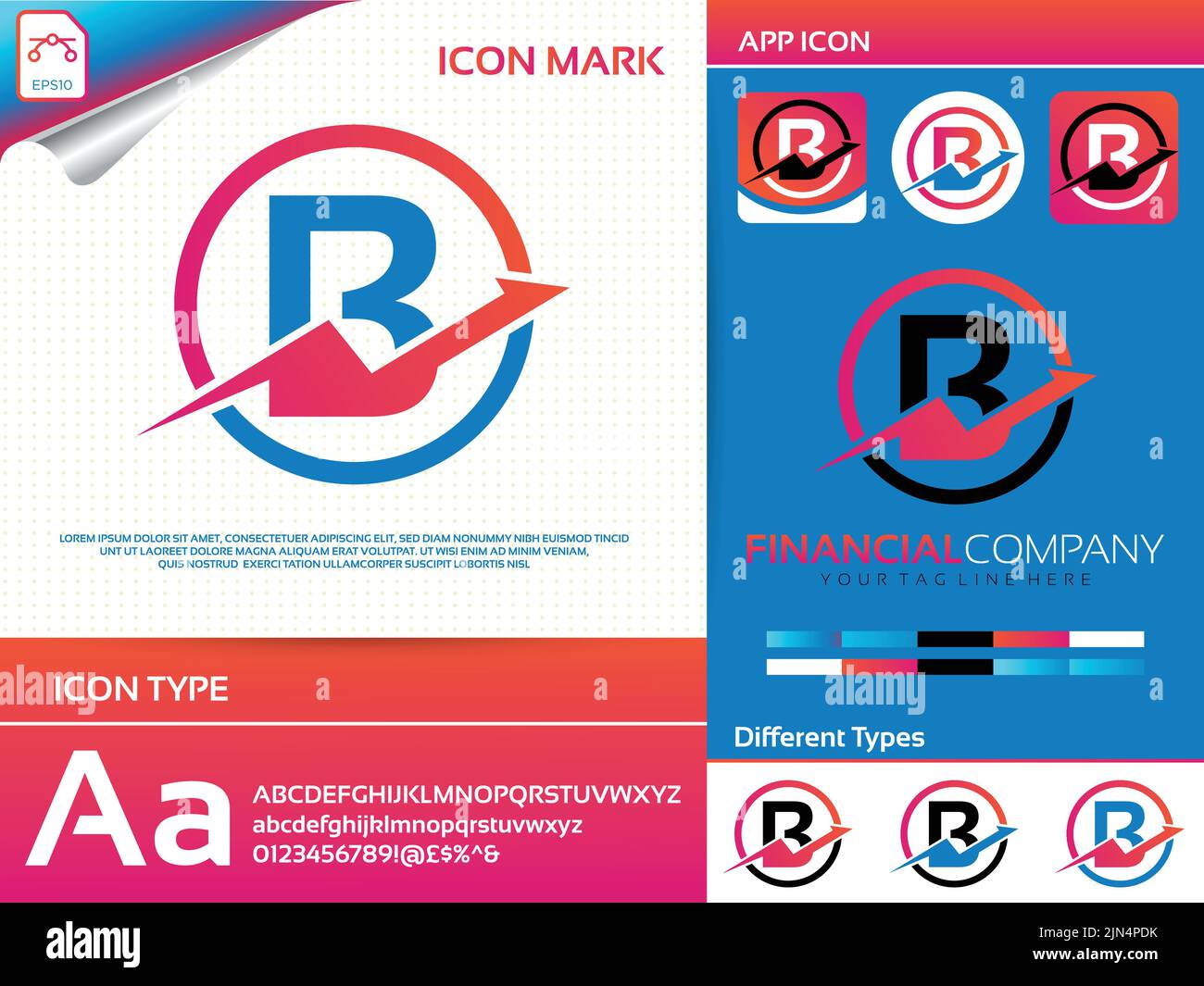 letter B financial and accounting vector logo design Stock Vector Image ...