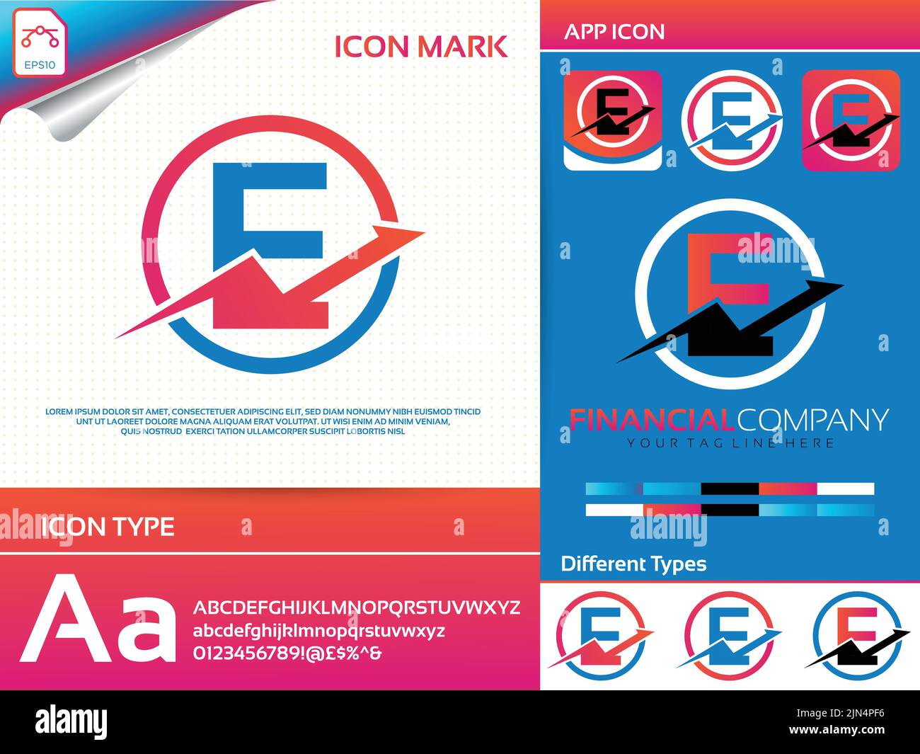 letter E financial and accounting vector logo design Stock Vector Image ...