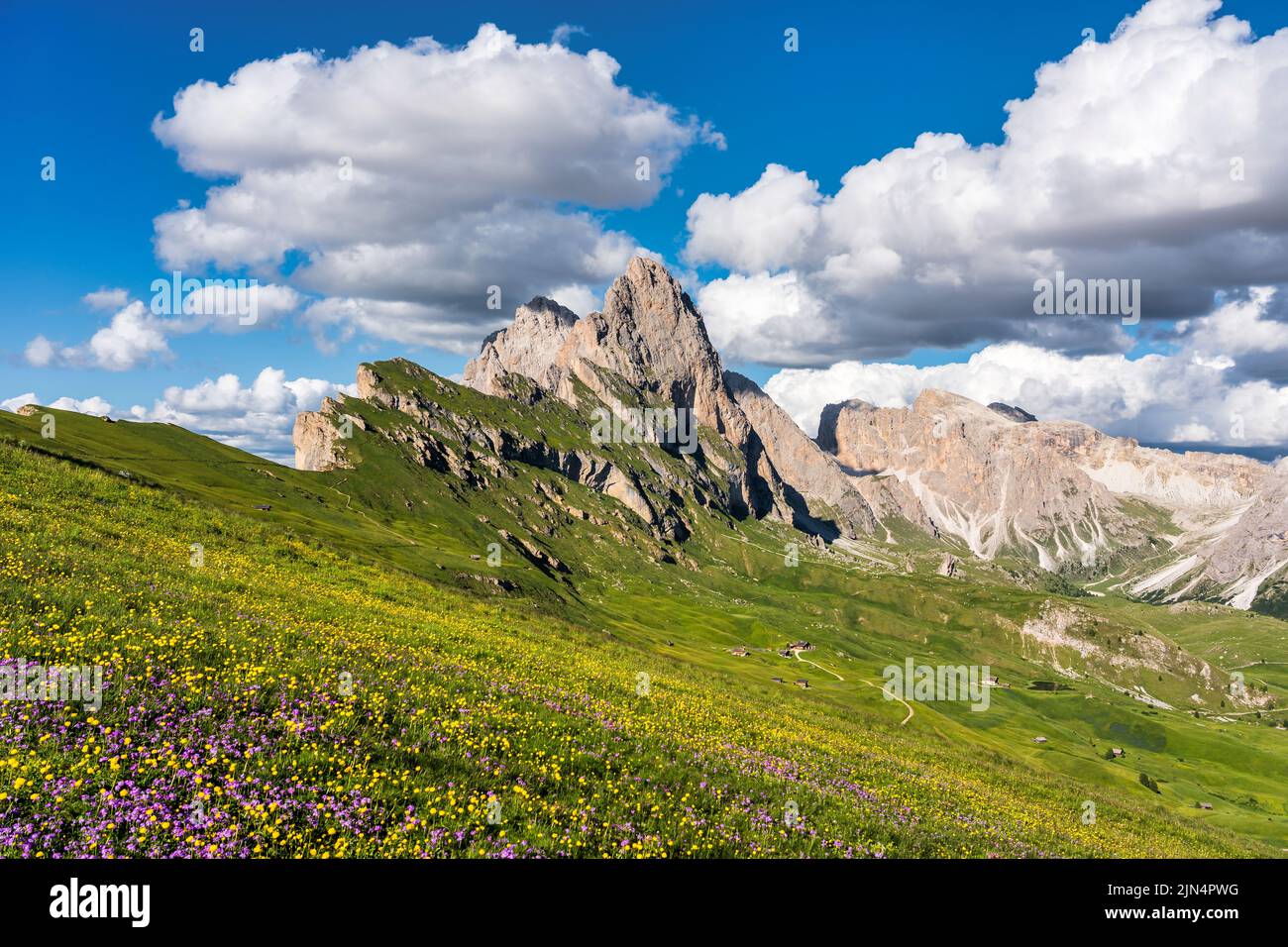 Seceda peak. Trentino Alto Adige, Dolomites Alps, South Tyrol, Italy ...