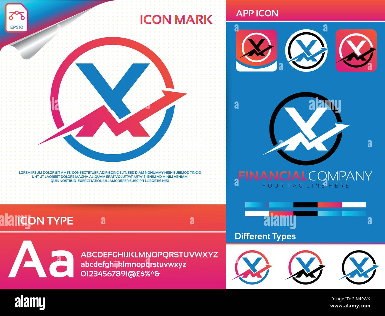 letter X financial and accounting vector logo design Stock Vector Image ...