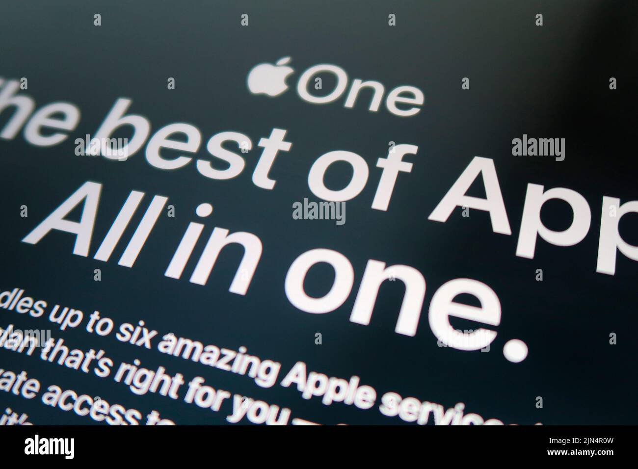 Apple One Subscription Stock Photo - Alamy