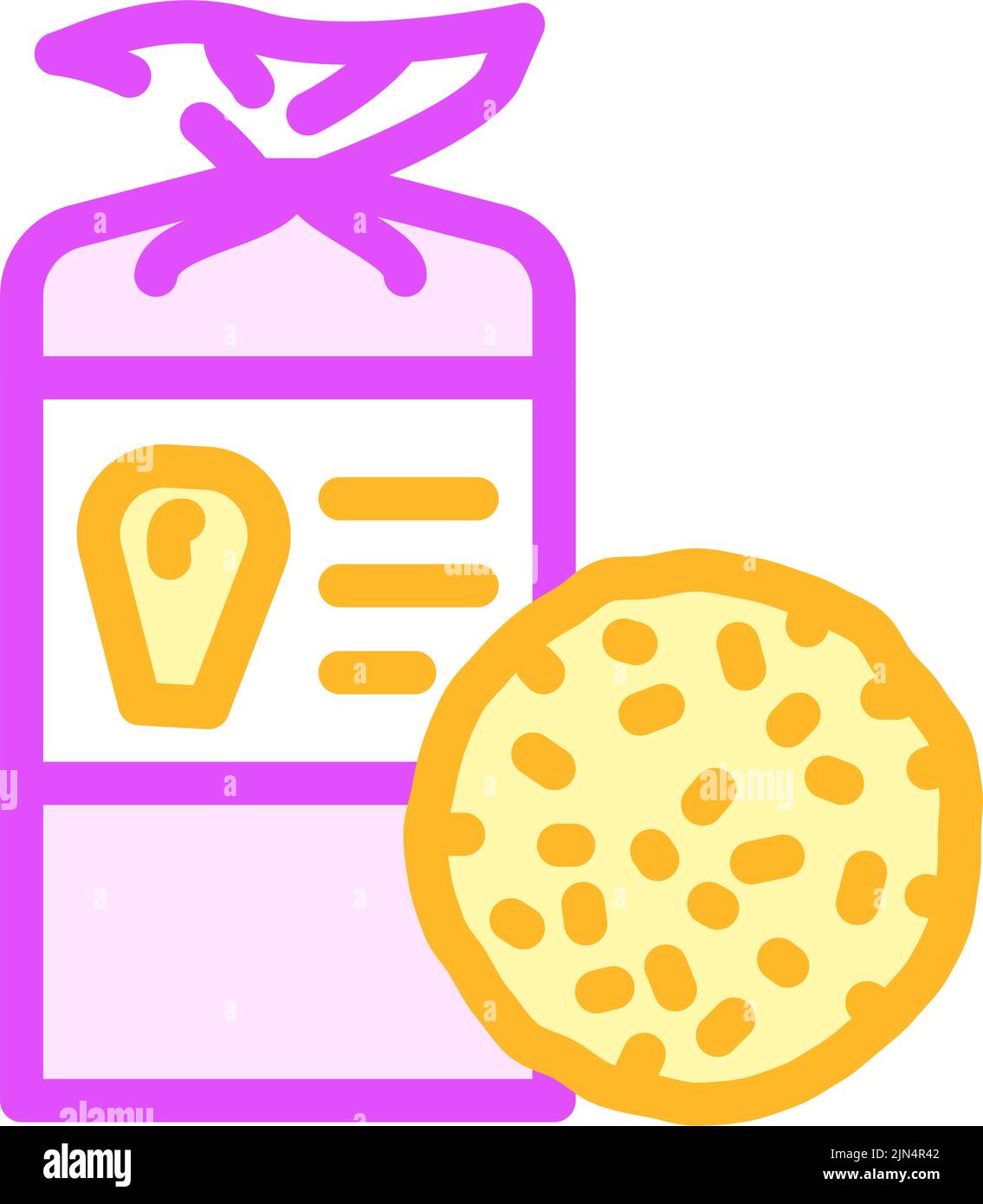 cornbread food color icon vector illustration Stock Vector Image & Art ...