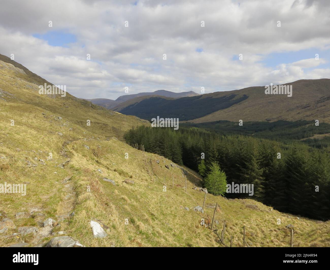 The Cape Wrath trail. Scottish Highlands. West coast of Scotland. UK ...