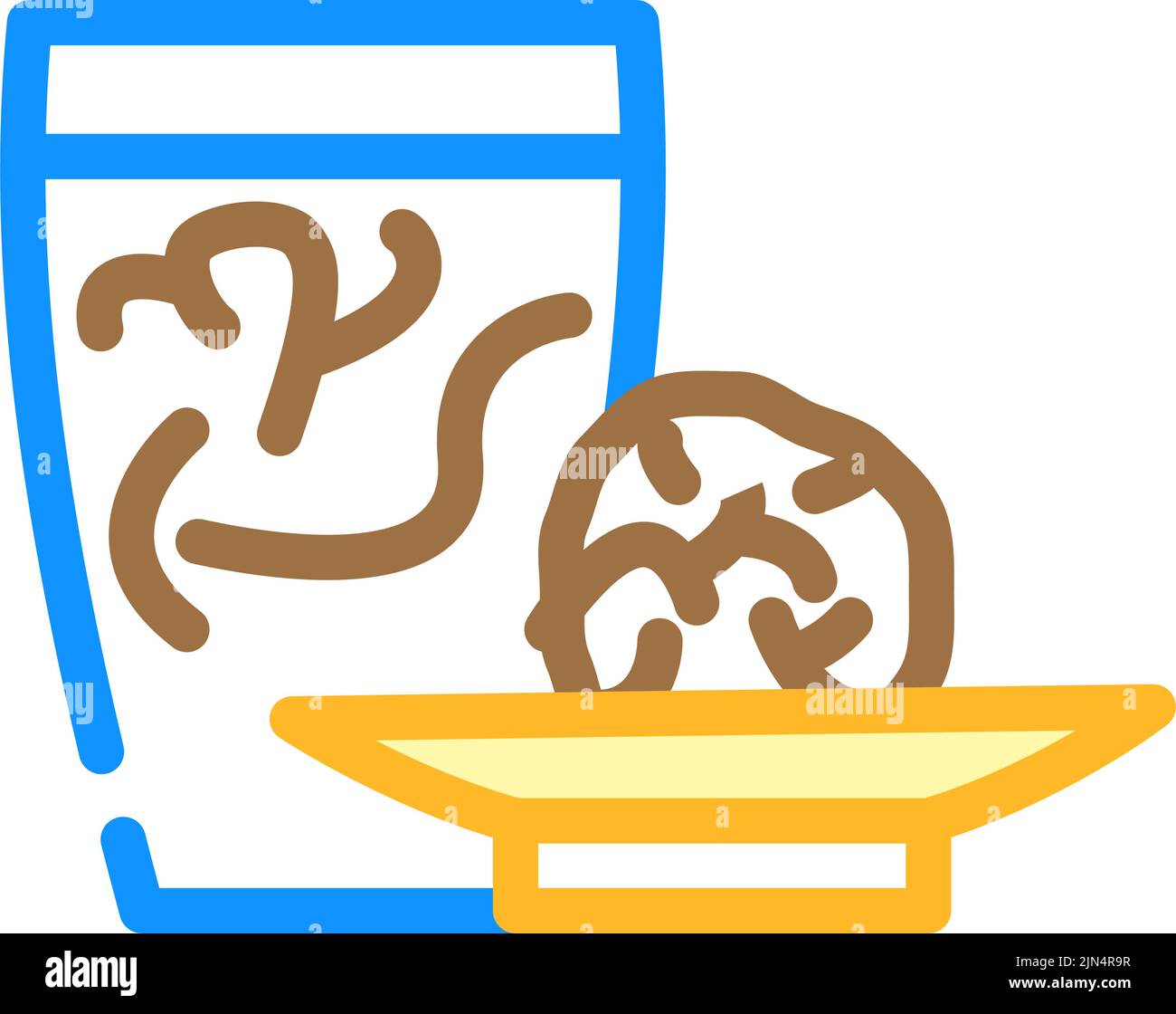 corn silk tea fresh color icon vector illustration Stock Vector Image ...