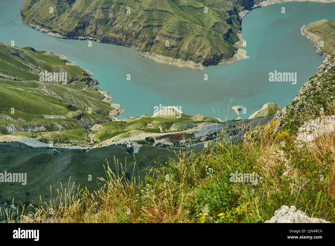 Sulak Canyon, steep-sided deepest canyon in Europe carved by the Sulak ...