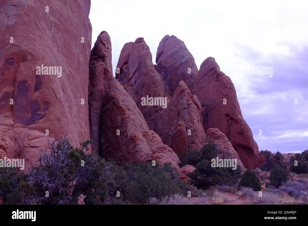 Photo of rock fins on Sand Dune Trail in Arches National Park located ...