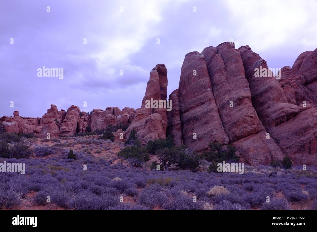 Photo of rock fins on Sand Dune Trail in Arches National Park located ...