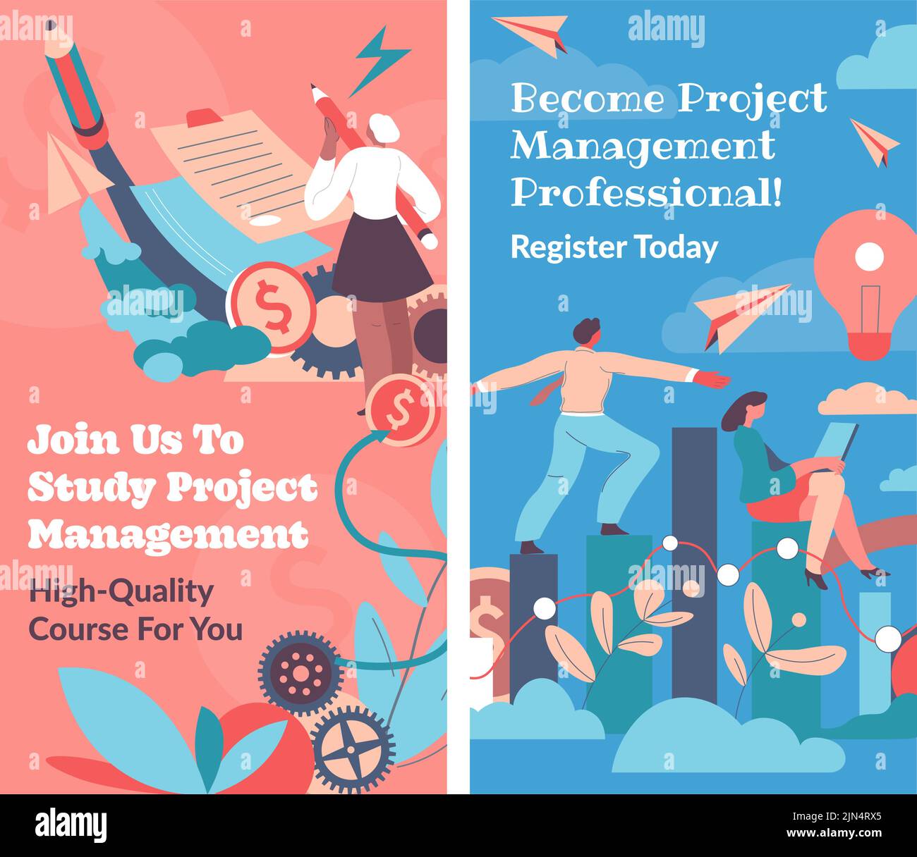 Become project management professional register Stock Vector Image ...