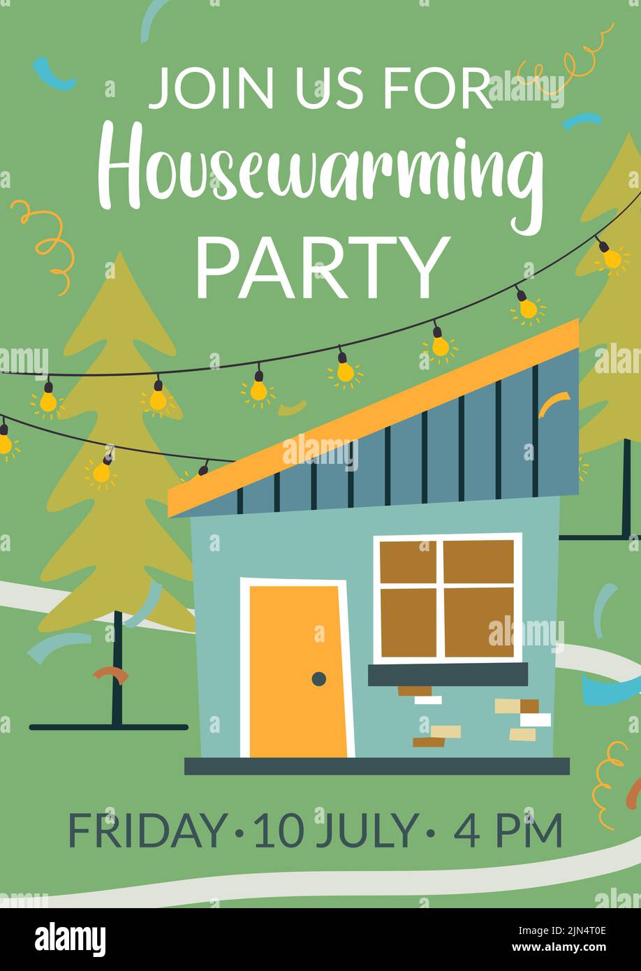 Join Us For Housewarming Party Invitation Card Stock Vector Image