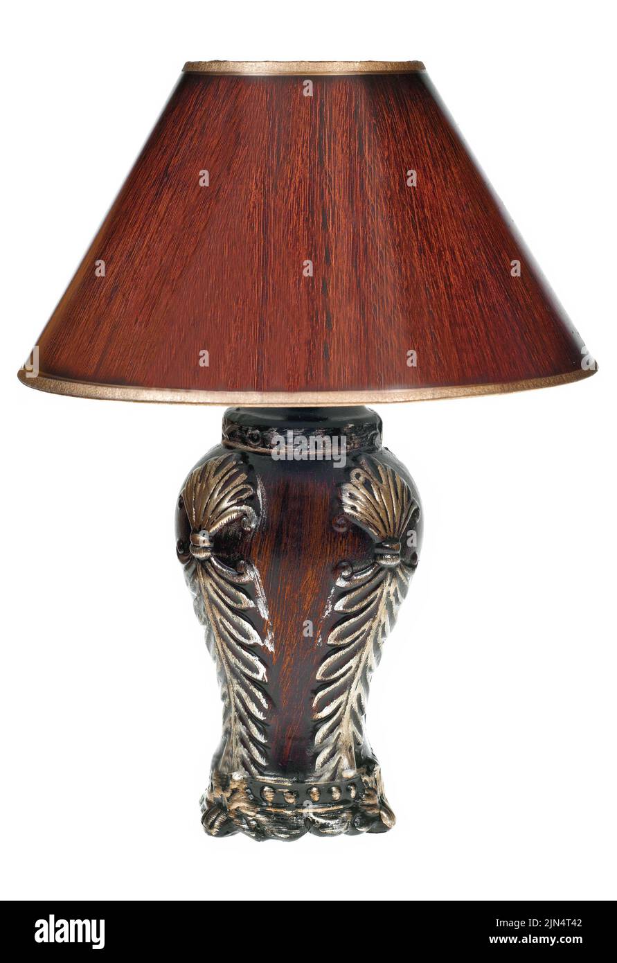 Table lamp beautiful shapes on a white background Stock Photo - Alamy