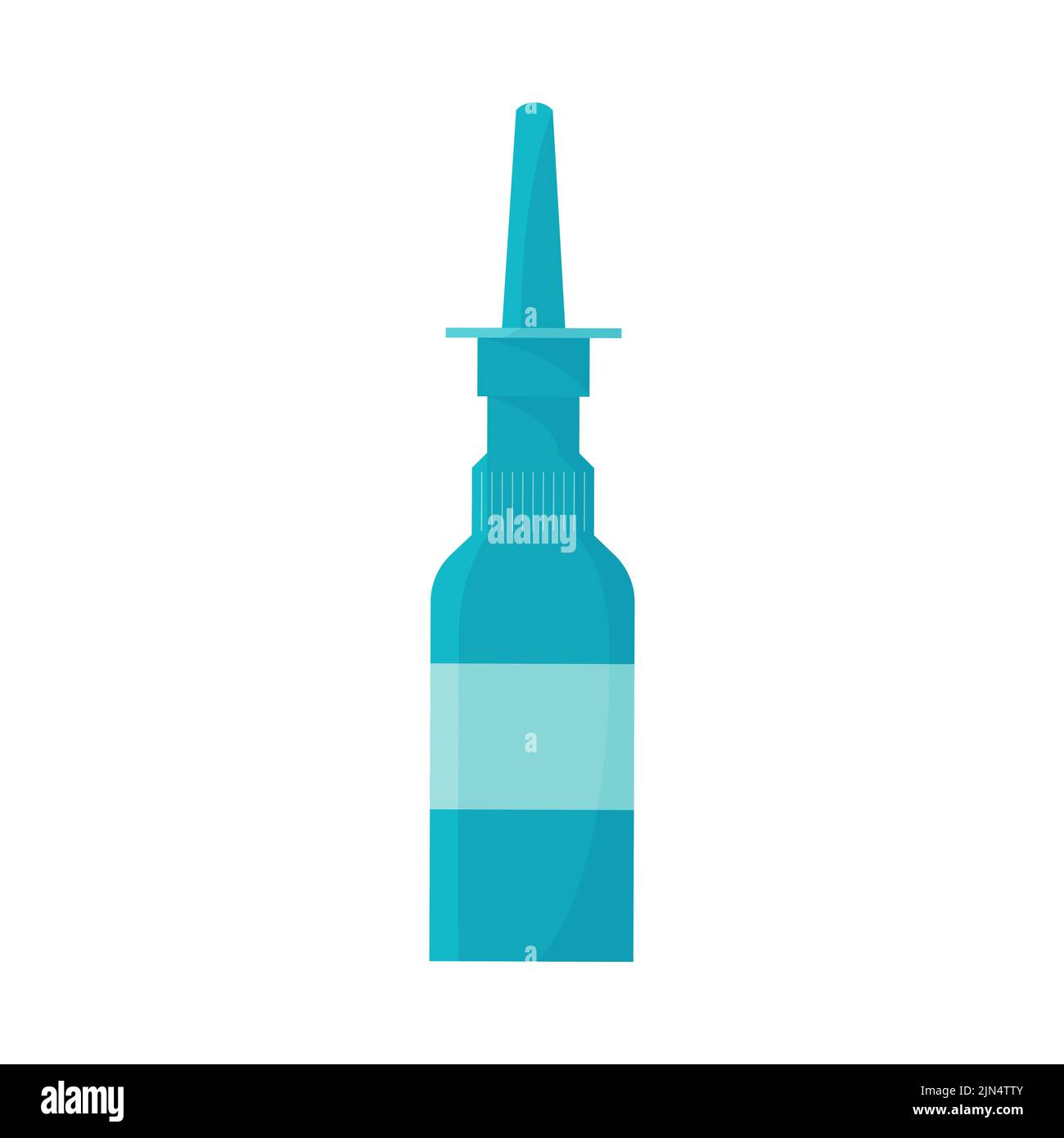 Nasal spray isolated. Flat template on white background. Medication for ...