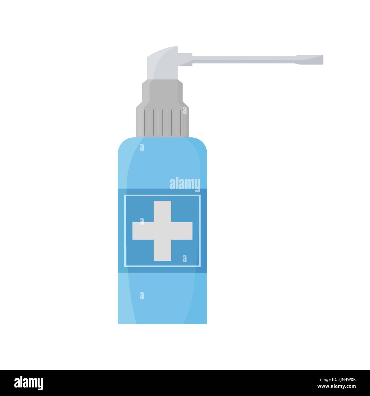 Pump spray bottle template. Flat sprayer isolated on white background ...