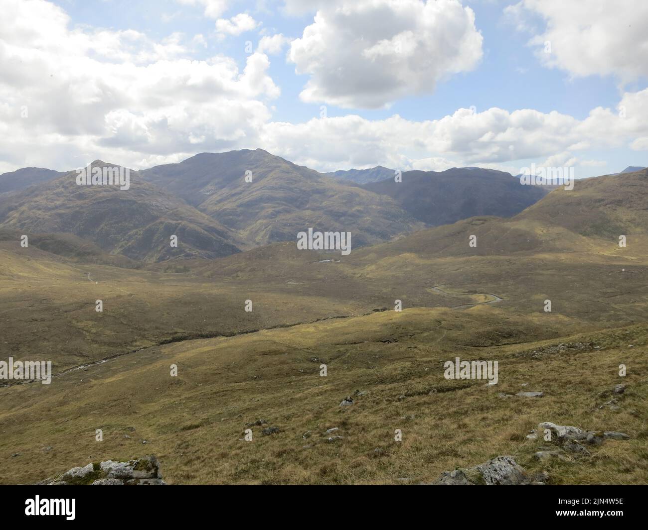 The Cape Wrath trail. Scottish Highlands. West coast of Scotland. UK ...