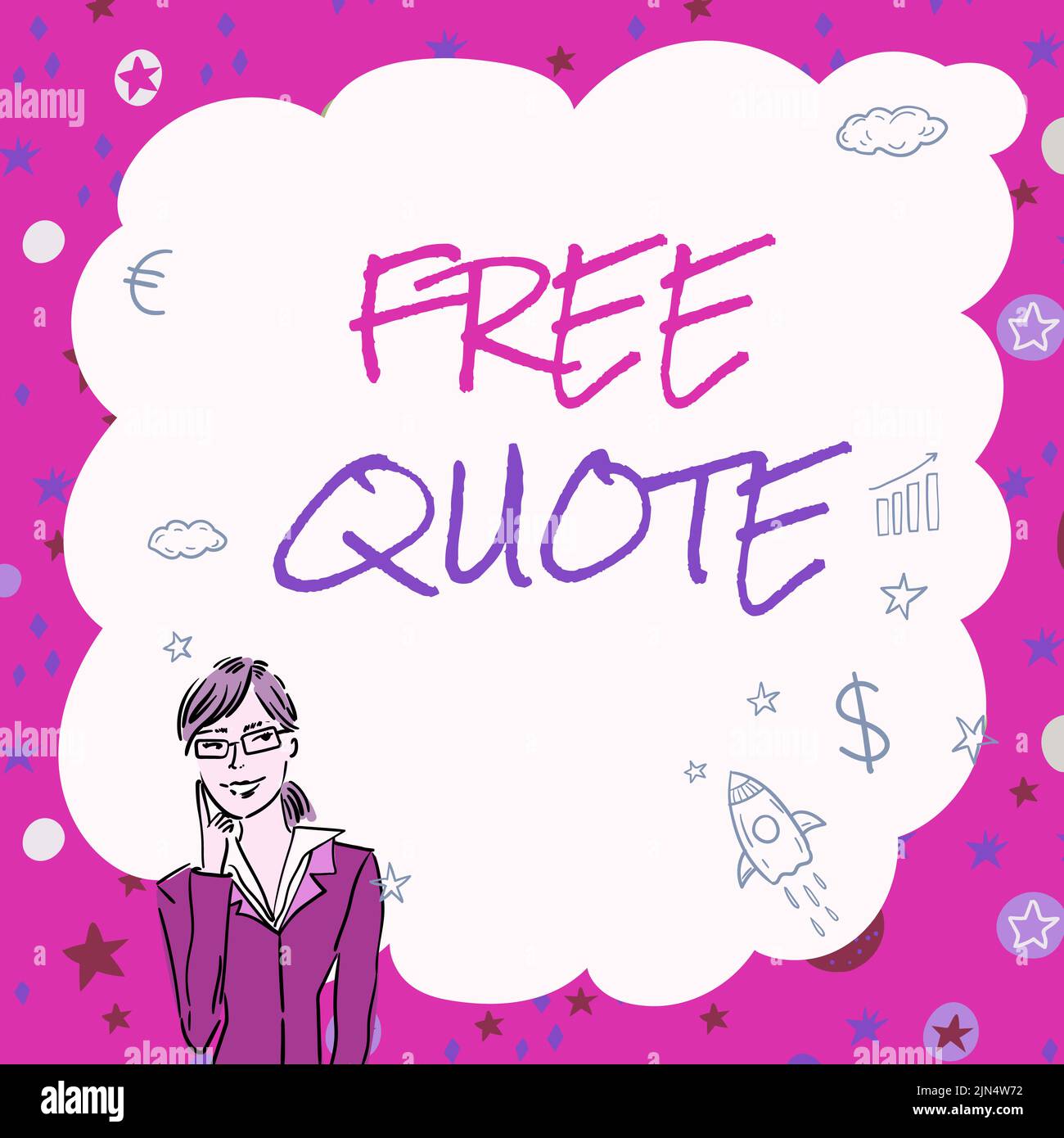 Text sign showing Free Quote. Internet Concept A brief phrase that is ...