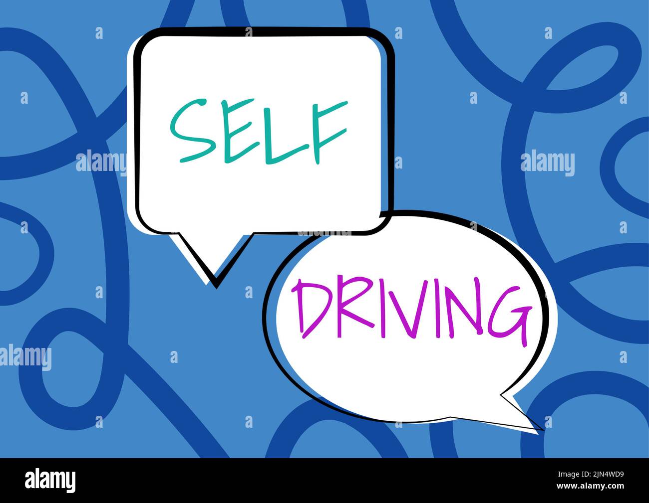 Text sign showing Self Driving. Business idea Autonomous vehicle ...