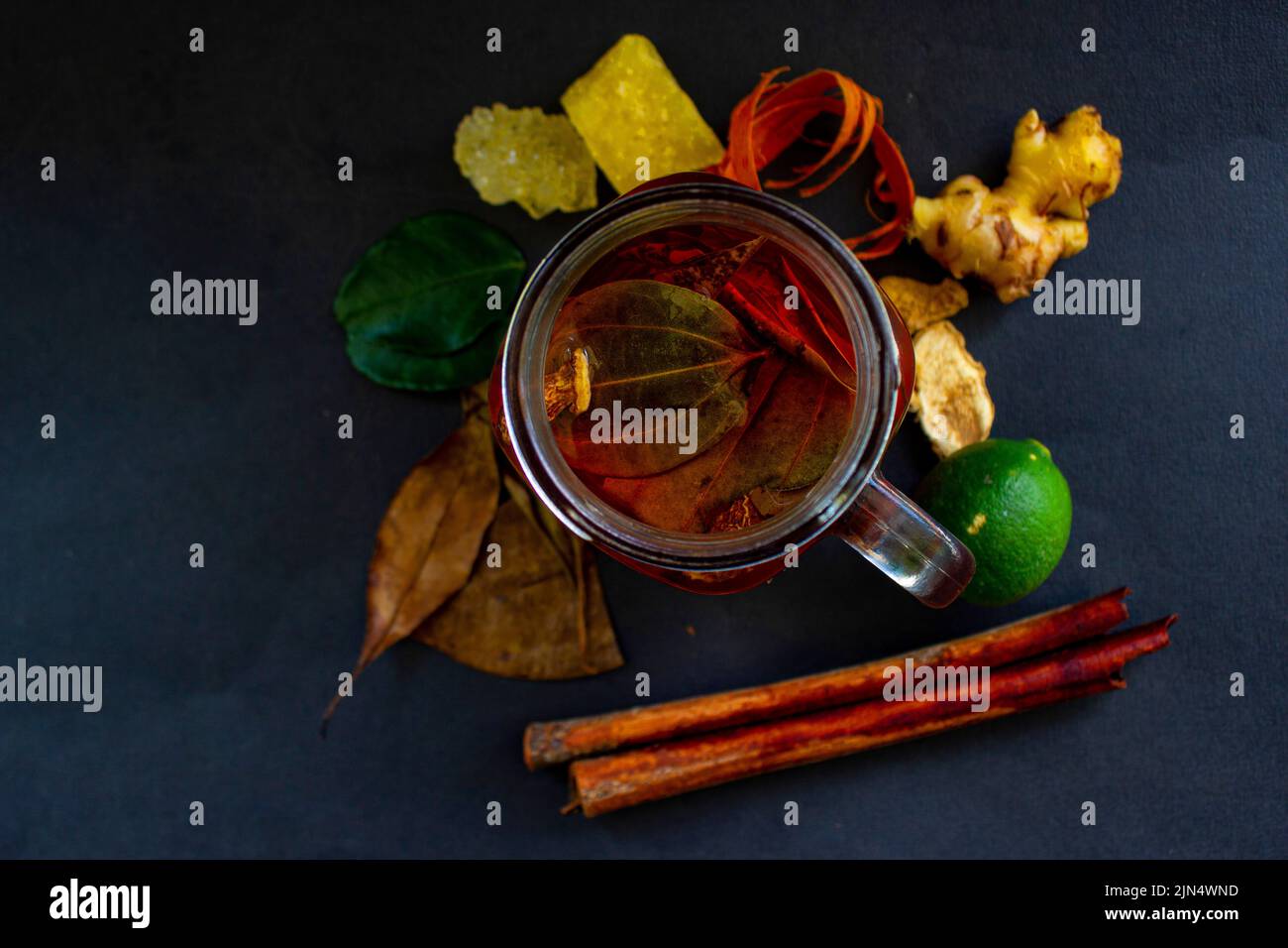 wedang uwuh is traditional herbal drink from indonesia. made from ...