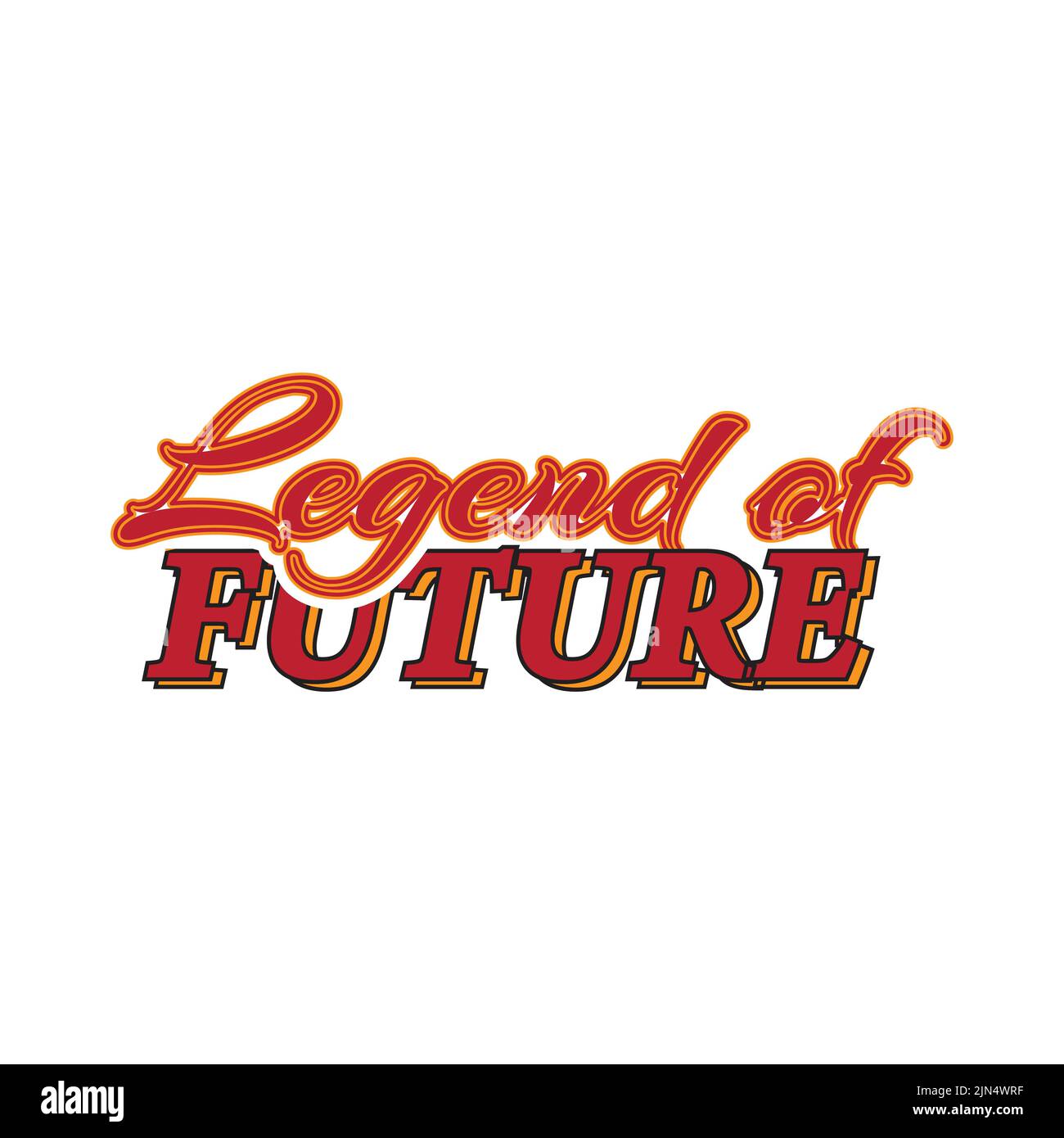 Legend of Future word lettering title design Stock Vector Image & Art ...