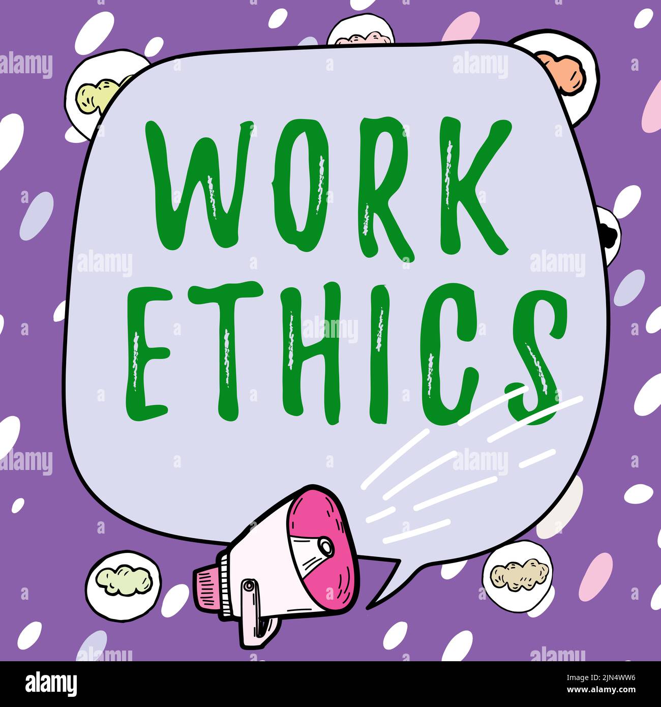 Text sign showing Work Ethics. Conceptual photo A set of values ...