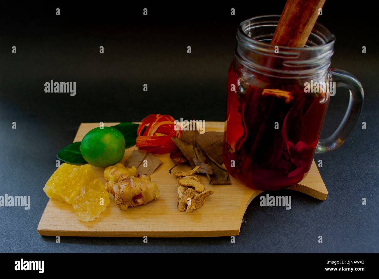 wedang uwuh is traditional herbal drink from indonesia. made from ...