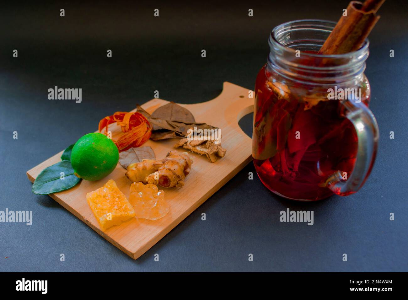 wedang uwuh is traditional herbal drink from indonesia. made from ...